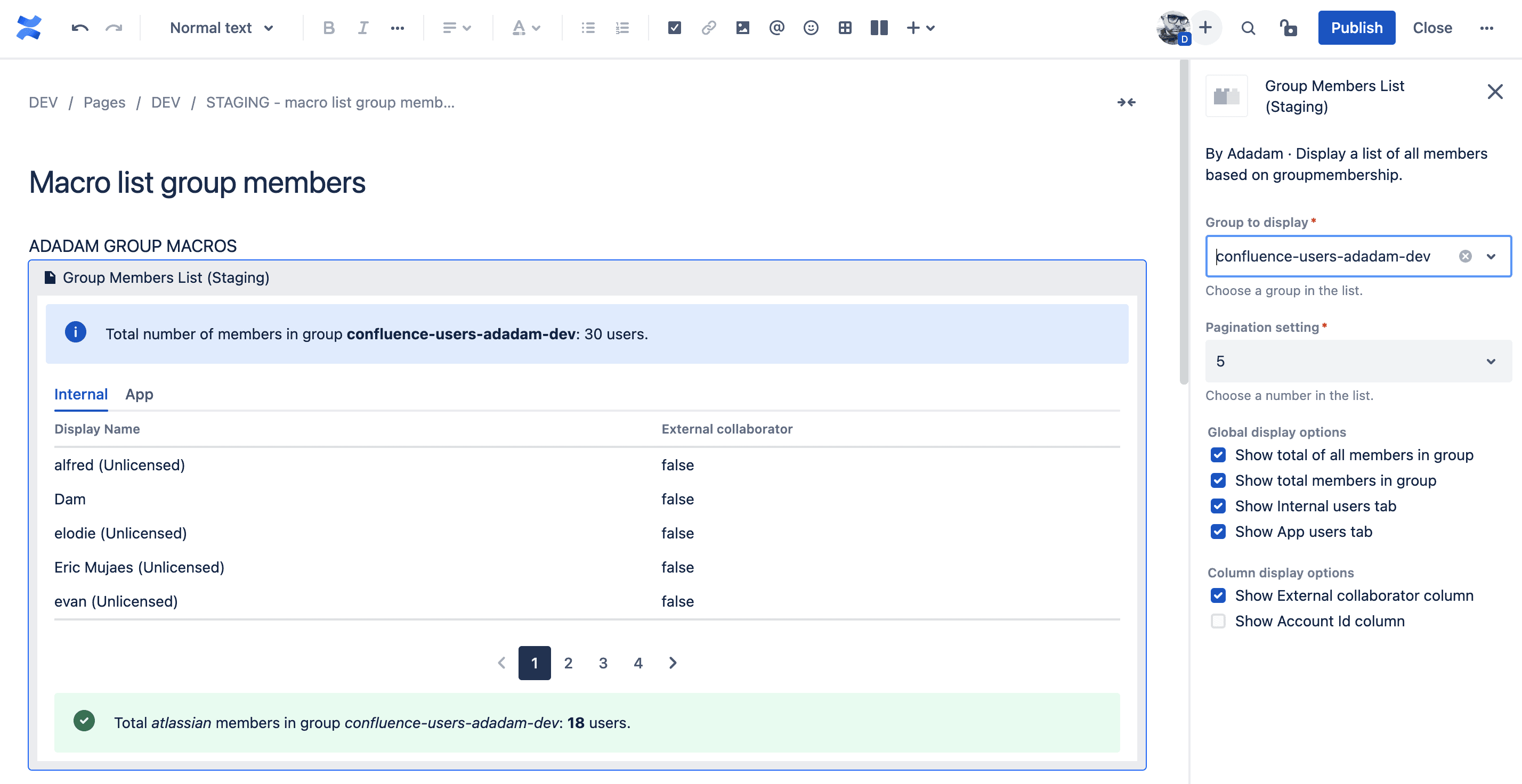 Group Members List Macro for Confluence - ADADAM | Cloud Power Unleashed